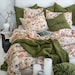 MUSHROOM LINEN FITTED Sheet. Linen Fitted Sheet in Vintage Mushrooms ...