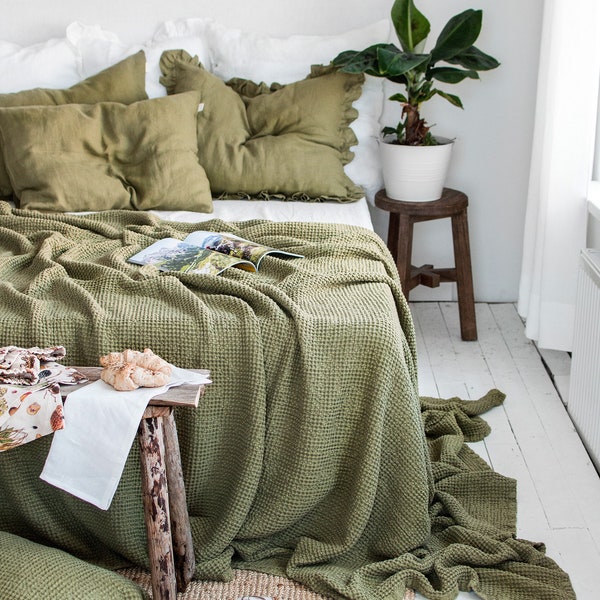 Olive Green Throw Blanket - Etsy
