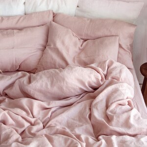 Linen Duvet Cover in Dusty Rose. King, Queen, Twin, Full, Double ...