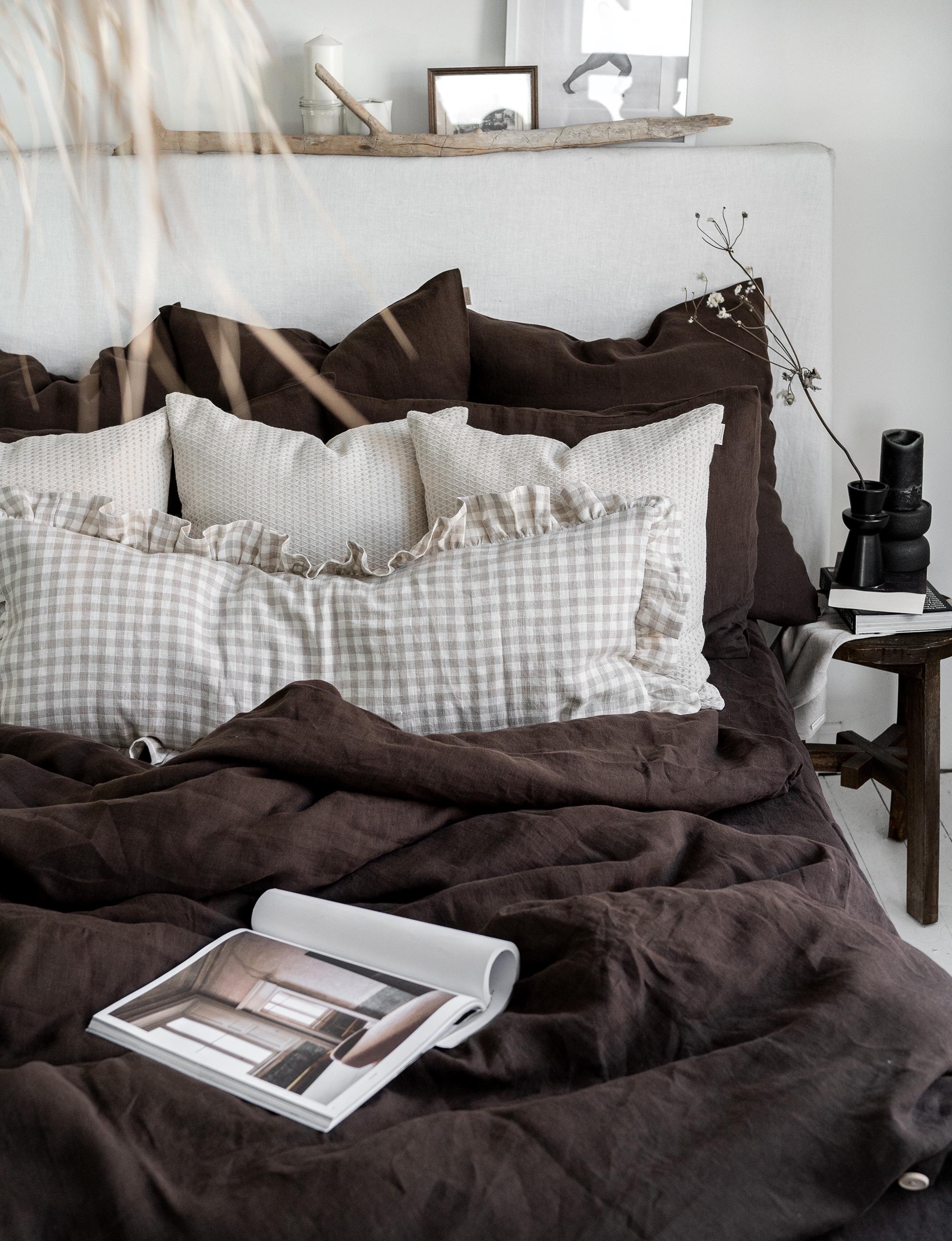 Linen Duvet Cover in Chocolate - King, Queen, Twin, Full, Double ...