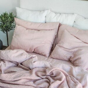 DUSTY ROSE WAFFLE Coverlet. Softened Linen Waffle Coverlet in Woodrose ...