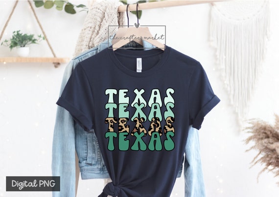 Stacked Texas PNG File Leopard Print Texas Digital | Etsy