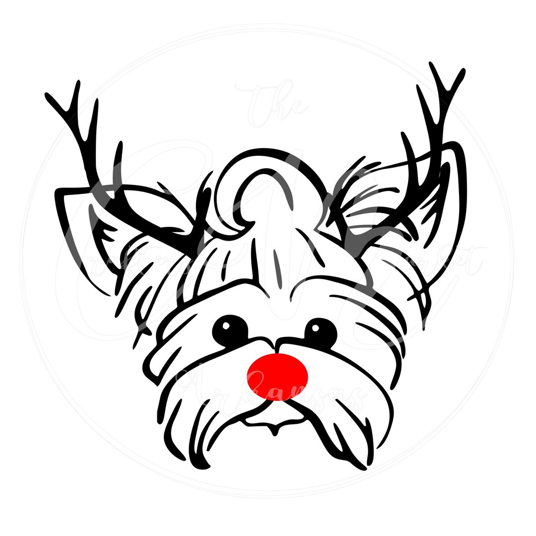 Christmas Yorkshire Terrier Dog File// SVG File Only // Yorkie File - Etsy