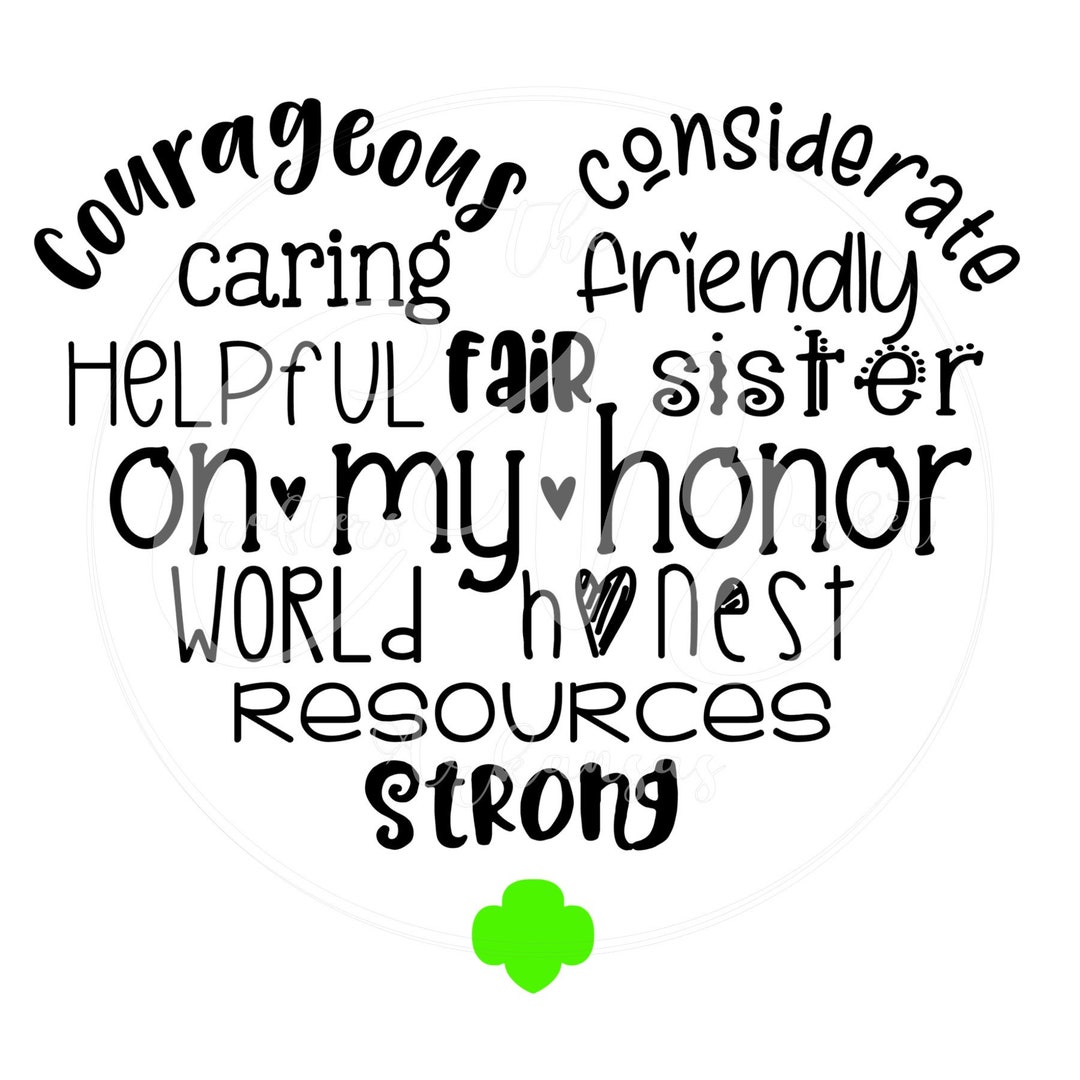 Girl Scout Heart PNG / Descarga digital para sublimación / Listo para ...