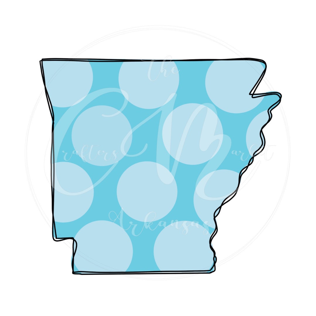 Hand Drawn Arkansas Polka Dots Png/state of AR //digital Sublimation ...