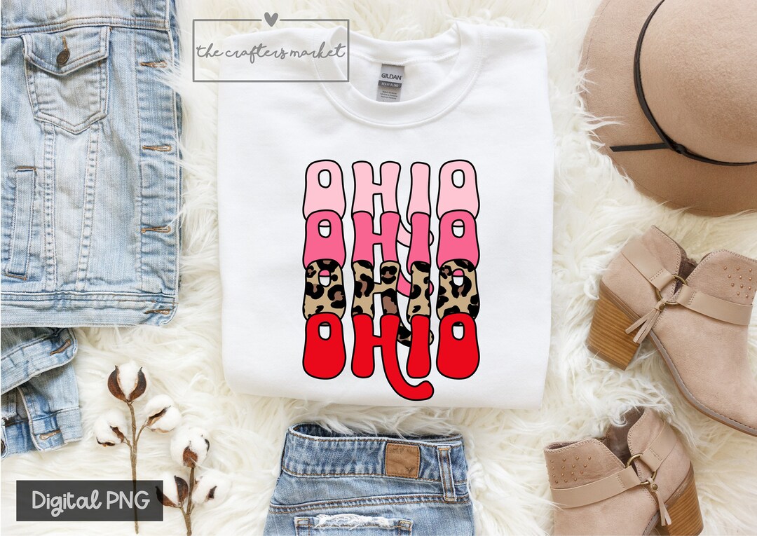 Stacked Ohio PNG File | Leopard Print Ohio| Digital Sublimation File - Etsy
