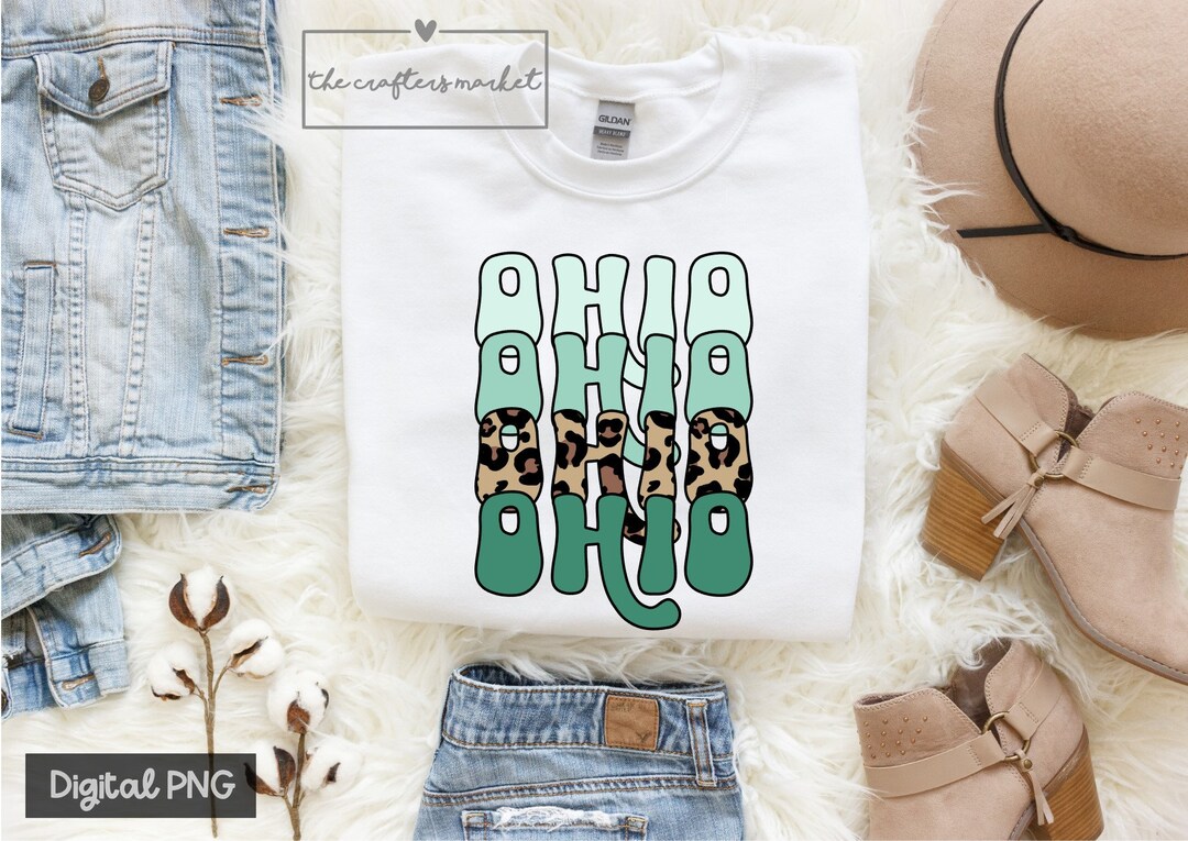 Stacked Ohio PNG File | Leopard Print Ohio| Digital Sublimation File - Etsy