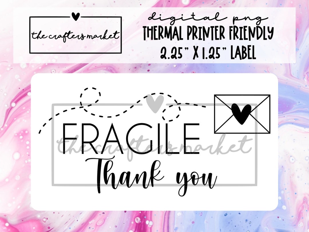 Fragile Package PNG | Thermal Label | Small Business Packing Labels 2. ...