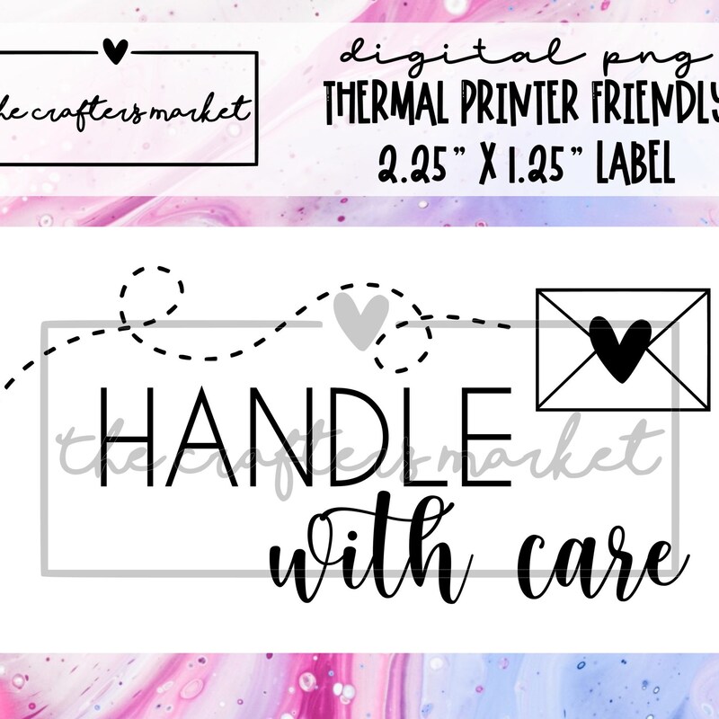Handle With Care Sticker - Etsy
