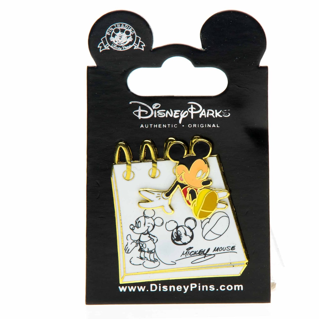 Disney Fantasy Mickey Mouse With Drawing Sketchbook Pin Sketch Pad - Etsy