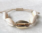 Cowry Shell Bracelet Gold Sea Shell Bracelet Natural Shell - Etsy