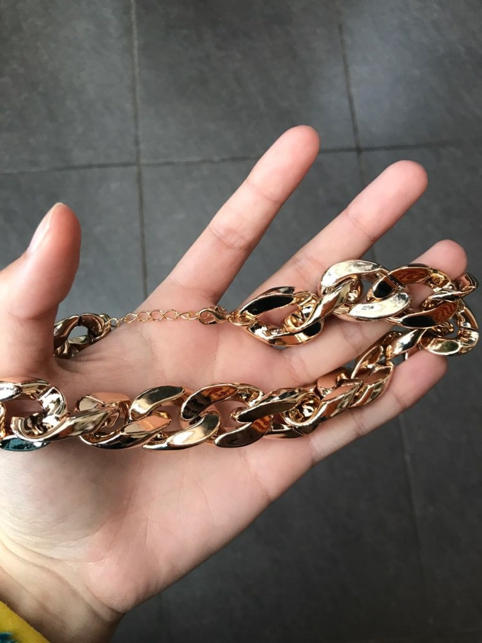Gold Cuban Link Choker Mens Choker Chain Choker Chain - Etsy