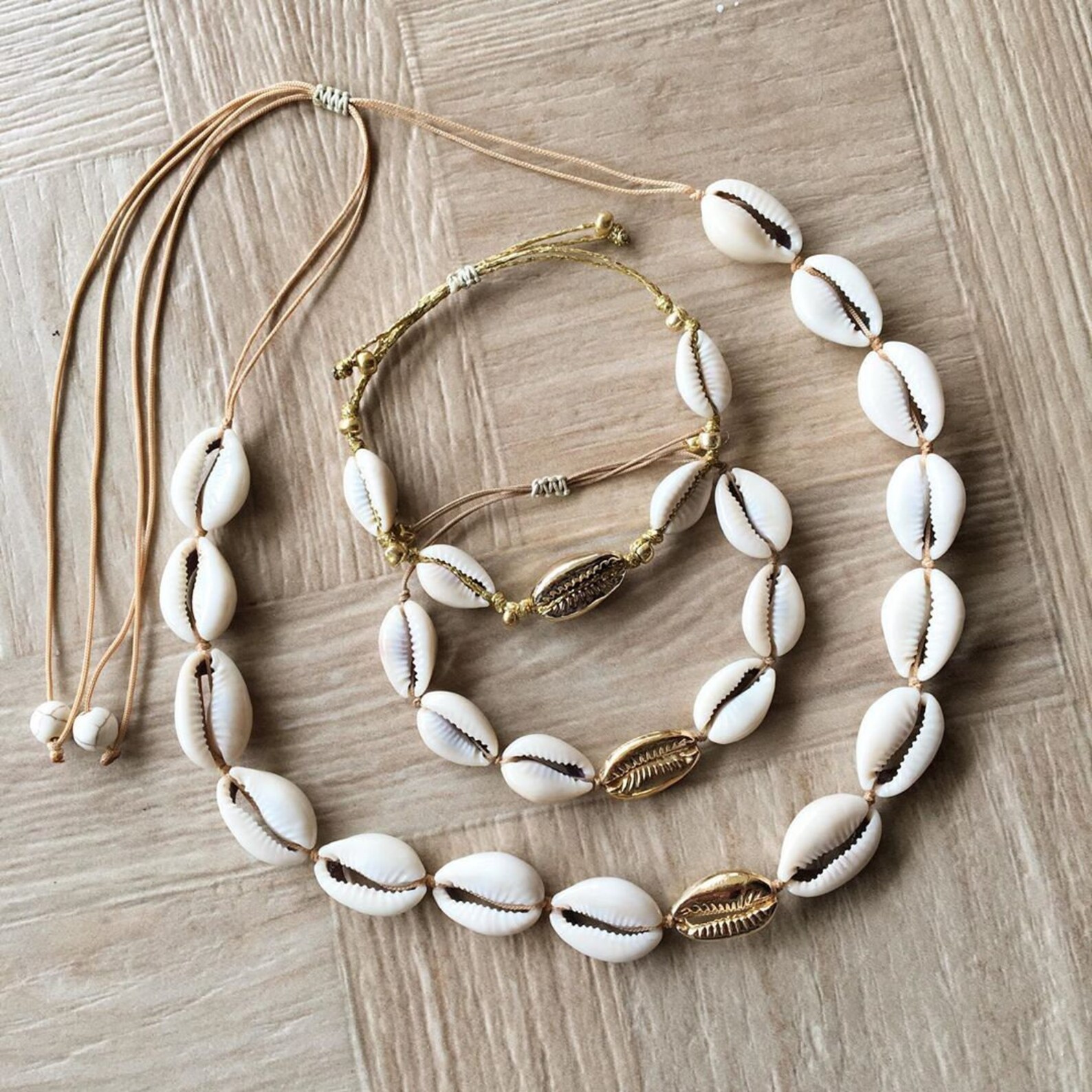 Cowry Shell Bracelet, Gold Sea Shell Bracelet, Natural Shell Bracelet ...