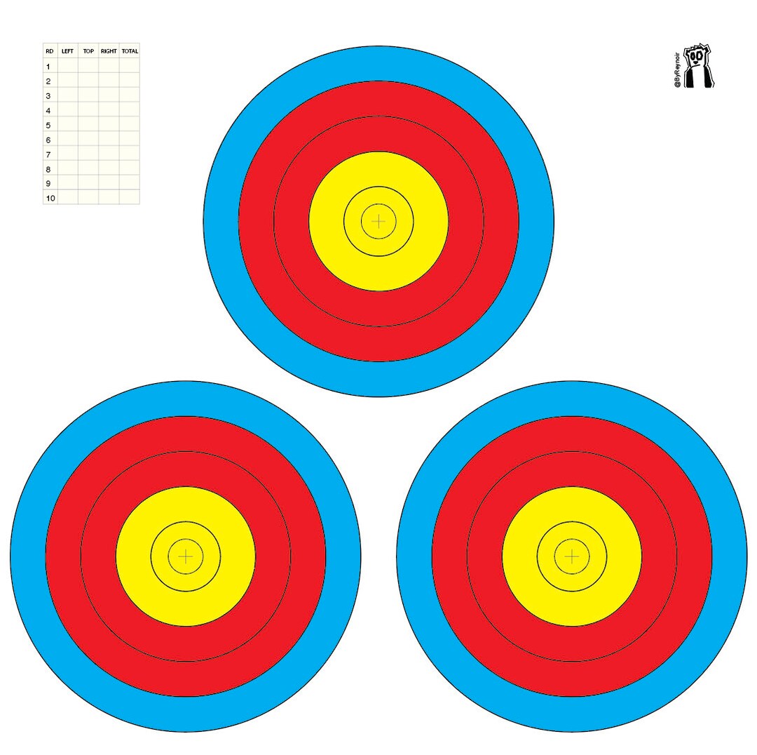 Vegas Target 3-spot 3x40 Printable Template - Etsy