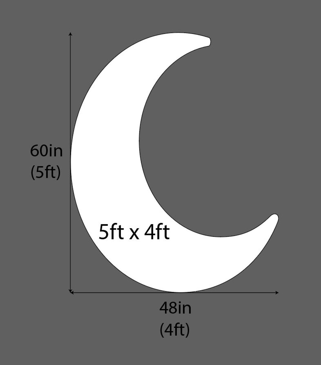 5ftx4ft Half Moon Backdrop (fits One Sheet of Plywood) Template - Etsy