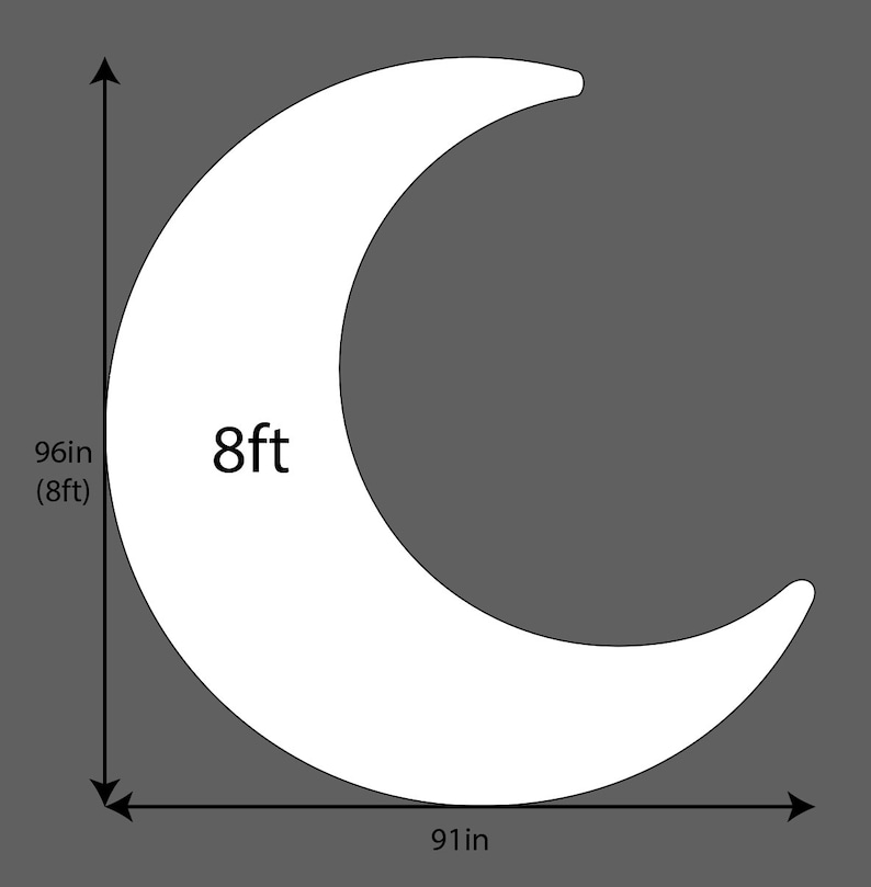Moon Bundle Digital- Includes 5ft, 6ft, 7ft, 8ft Versions - Etsy