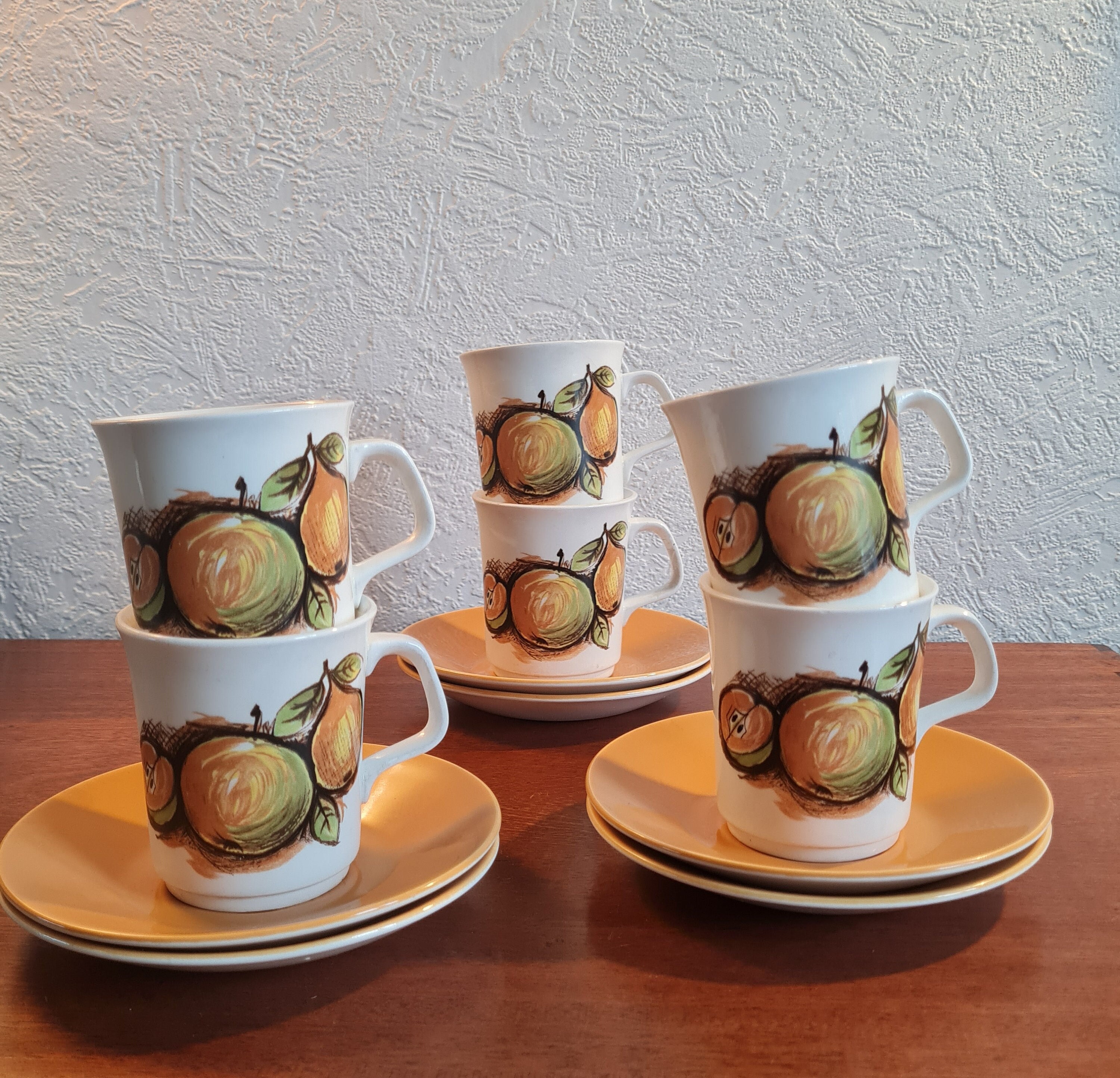 Vintage 1960s J&G Meakin Eden Coffee Set Brown and White - Etsy UK