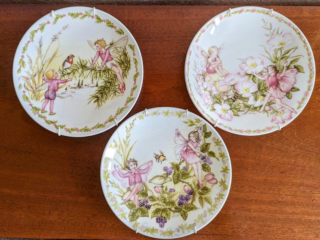 Vintage 1990s/2000s Coalport Garden Fairies Plates X3 - Etsy