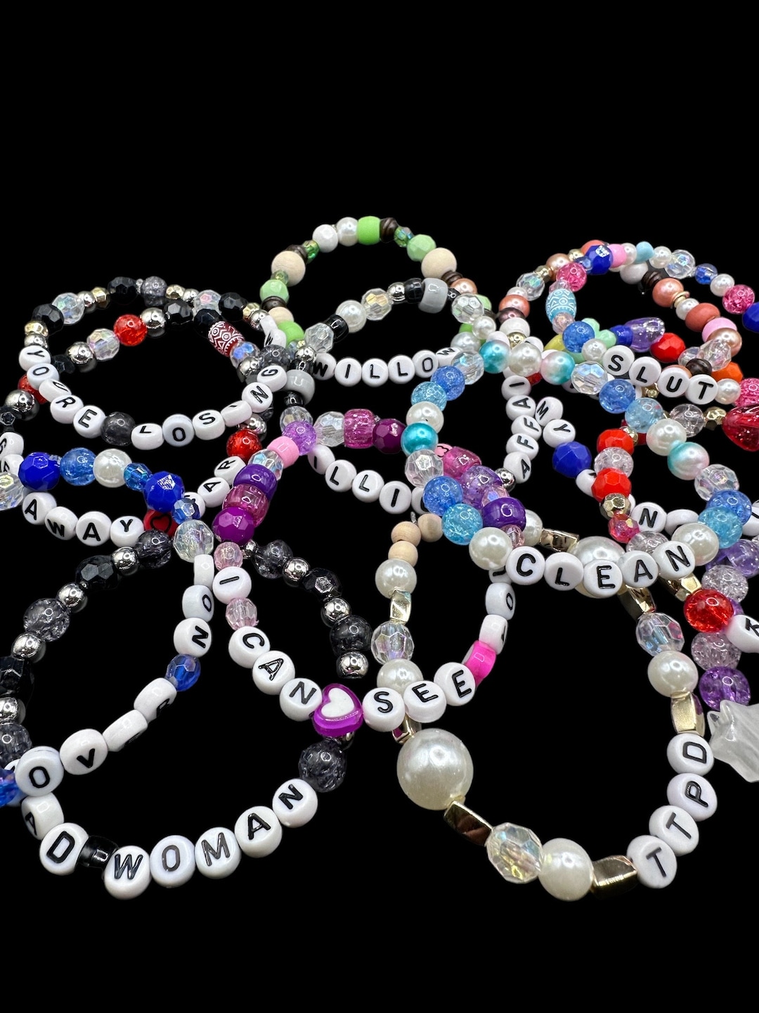 Swiftie Friendship Bracelet Set: Eras Tour Inspired, Beaded Bracelets ...