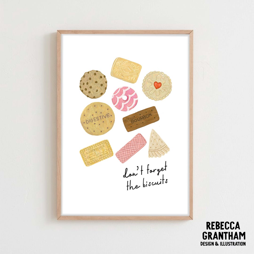 Don’t Forget the Biscuits – Illustrated Art Print - Etsy