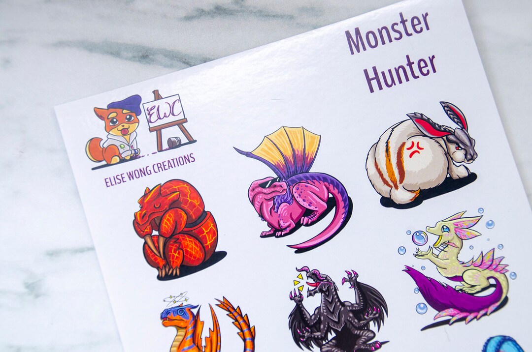 Monster Hunter Sticker Packs - Etsy