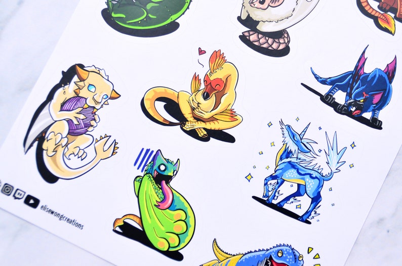 Monster Hunter Sticker Packs - Etsy