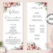 Editable Floral Wedding Program Template, INSTANT DOWNLOAD, Blush and ...