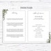 Editable Funeral Program Template, INSTANT DOWNLOAD, Greenery Obituary ...