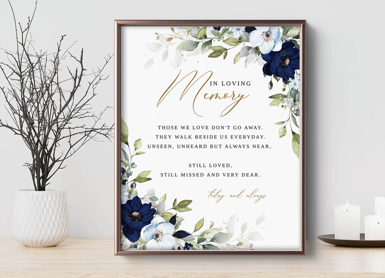 CHLOE Printable in Loving Memory Sign INSTANT DOWNLOAD - Etsy