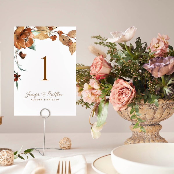 Orange Table Numbers - Etsy