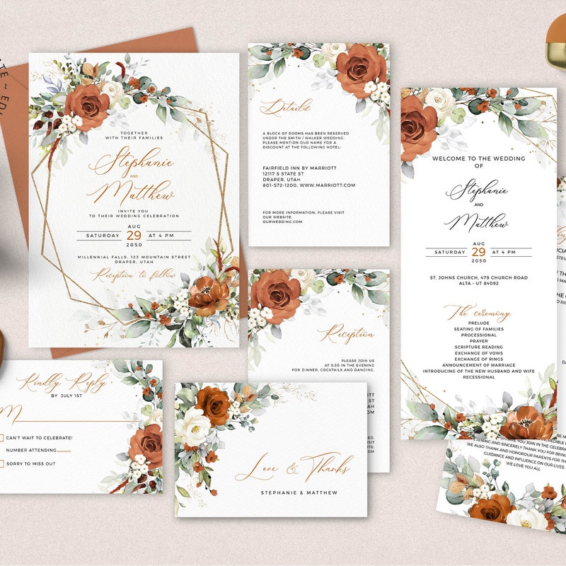 Burnt Orange Wedding - Etsy