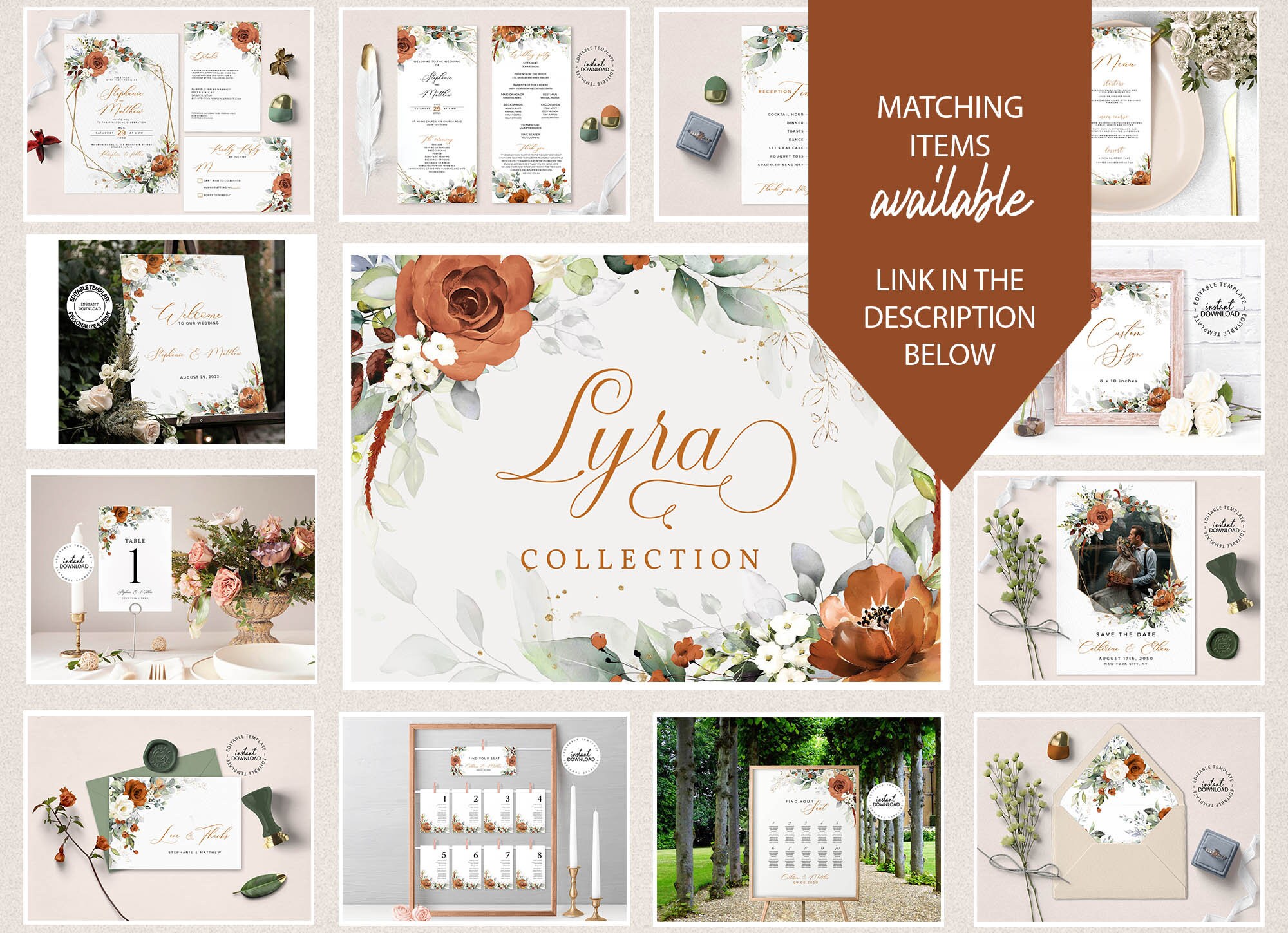 LYRA Editable Folded Program Template INSTANT DOWNLOAD - Etsy