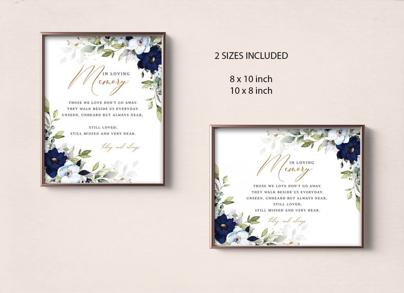 CHLOE Printable in Loving Memory Sign INSTANT DOWNLOAD - Etsy