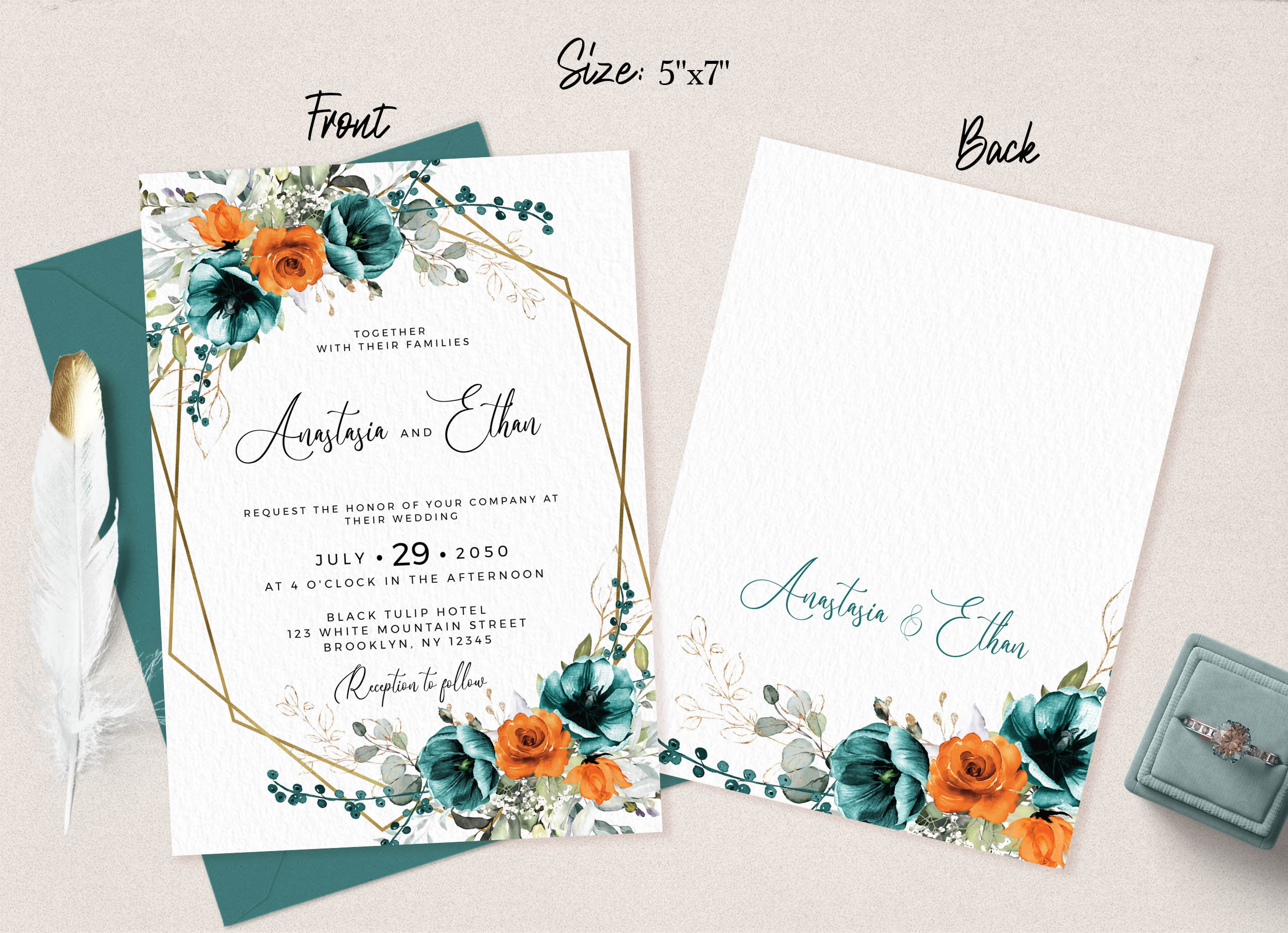 Editable Floral Wedding Invitation Template INSTANT DOWNLOAD - Etsy Canada