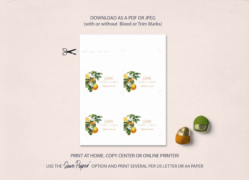 Editable Food Labels, Orange Foldable Food Label for Baby Shower or ...