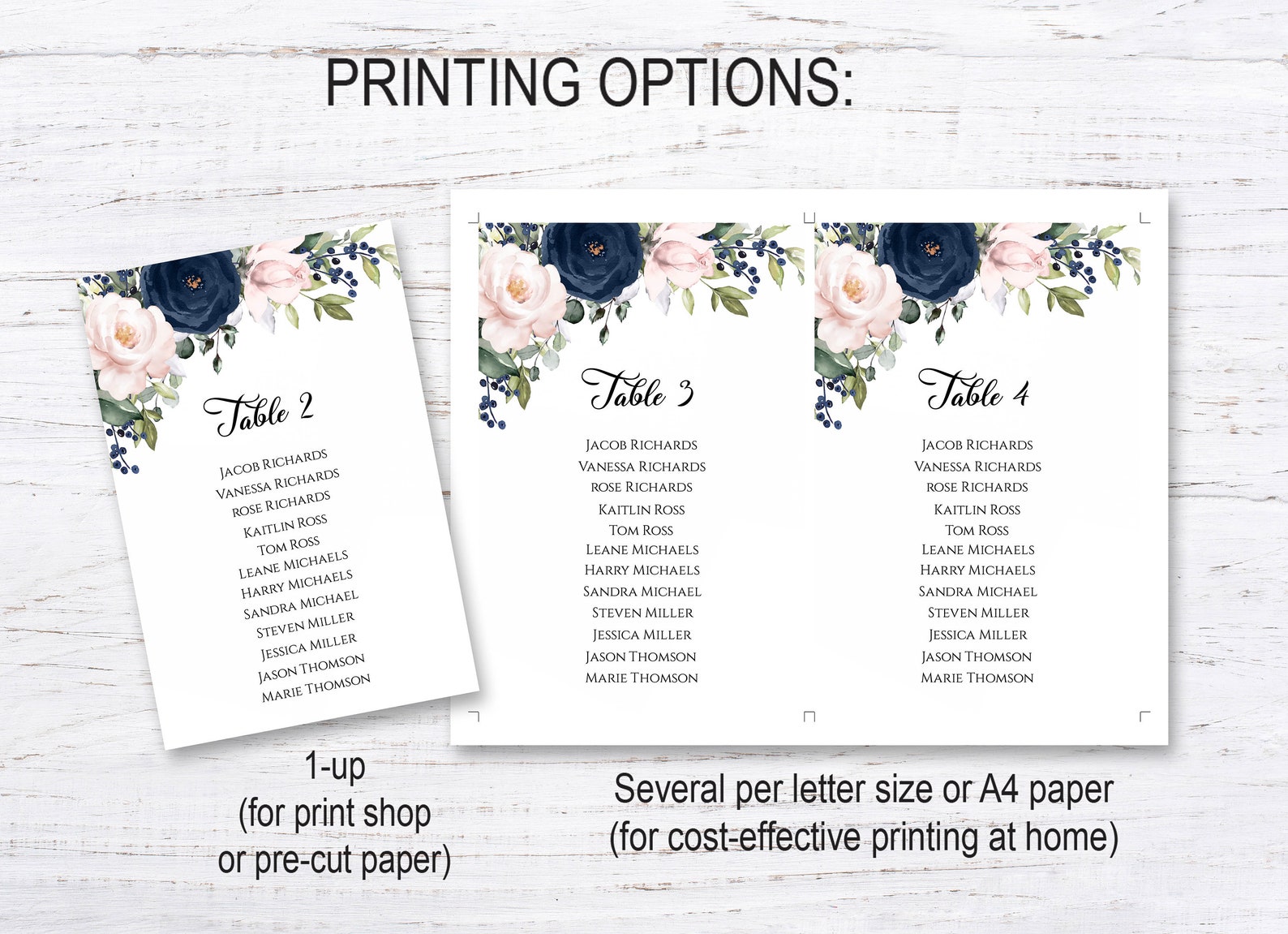 Editable Seating Chart With Cards Template INSTANT DOWNLOAD - Etsy