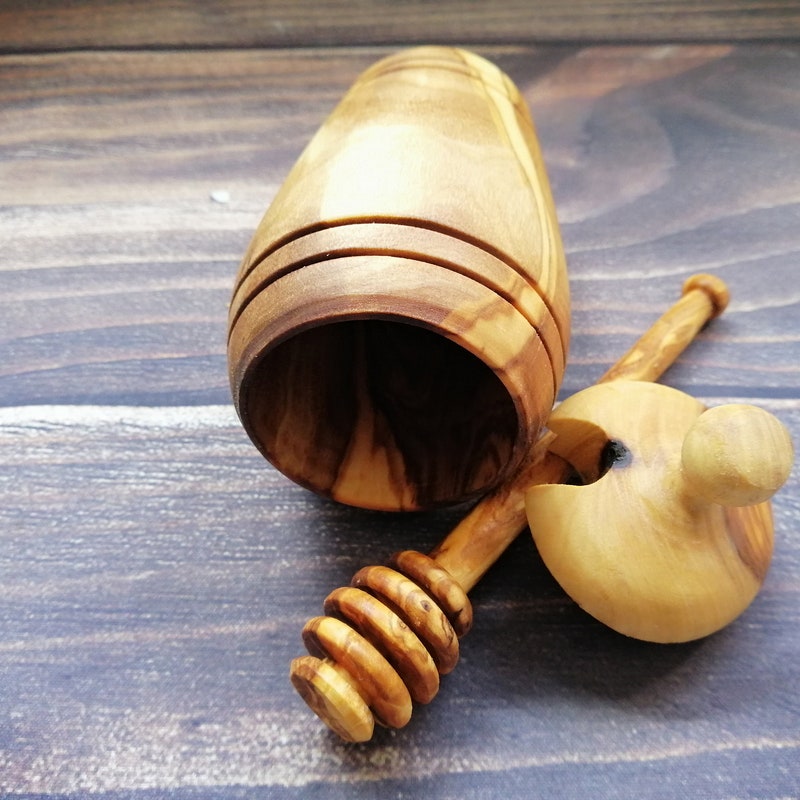 Wooden Honey Pot - Etsy