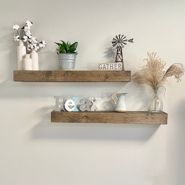 Rustic Floating Shelves - Etsy