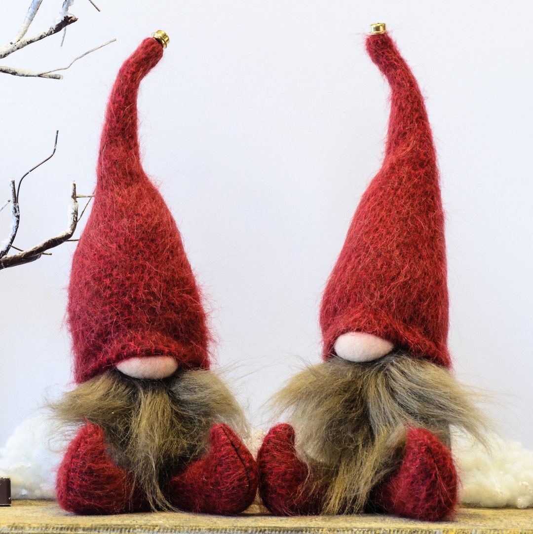 Christmas Red Gnome, Winter Gnome ,farmhouse Decor, Winter Decor ...