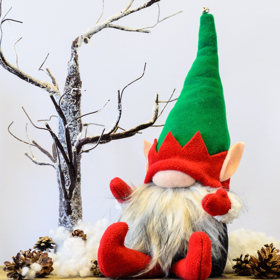 Gnome Christmas Elf ,seated Gnome With Legs ,farmhouse Gnome ...