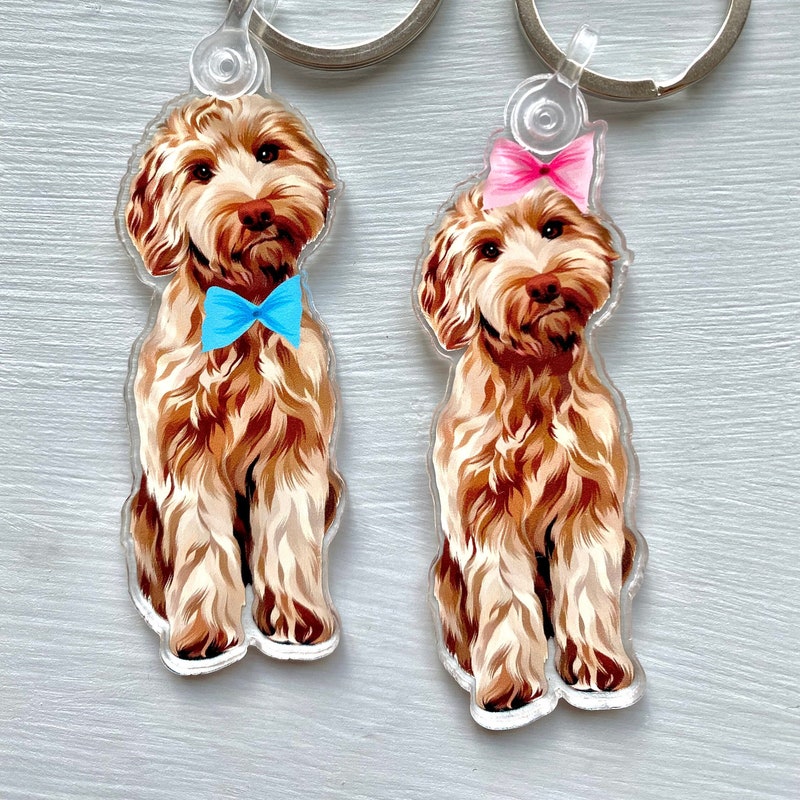 Labradoodle Keychain - Etsy