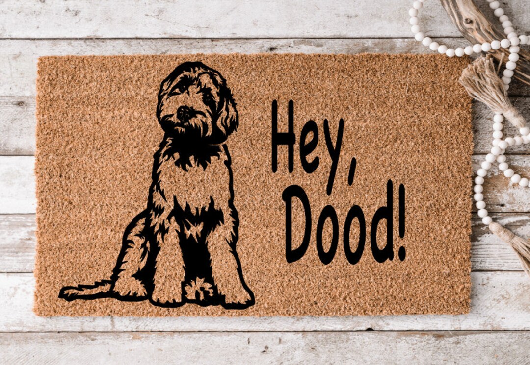 Doodle Mom Doormat, Goldendoodle, Hey Dood! Doormat, Dog Mom Doormat ...