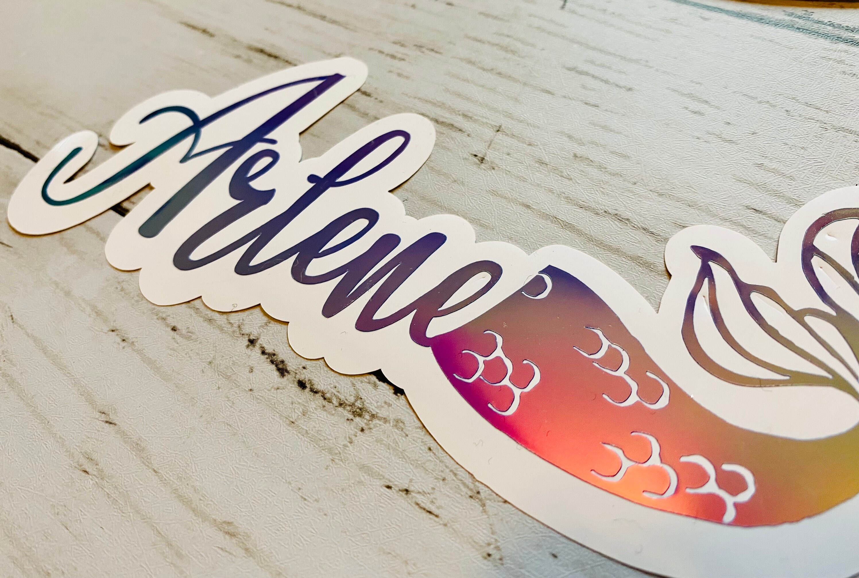 Mermaid Name Decal Mermaid Tail Name Label for School - Etsy