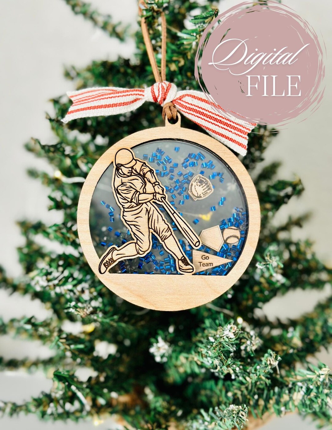 Baseball Ornament Shaker, Xtool SVG, Glowforge Sports File - Etsy