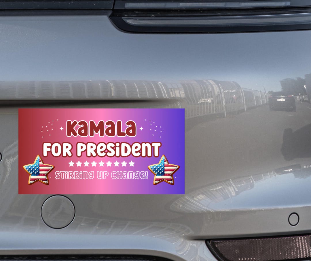 Kamala Harris 2024 Bumper Sticker for Cookie Lovers, Political Bumper ...