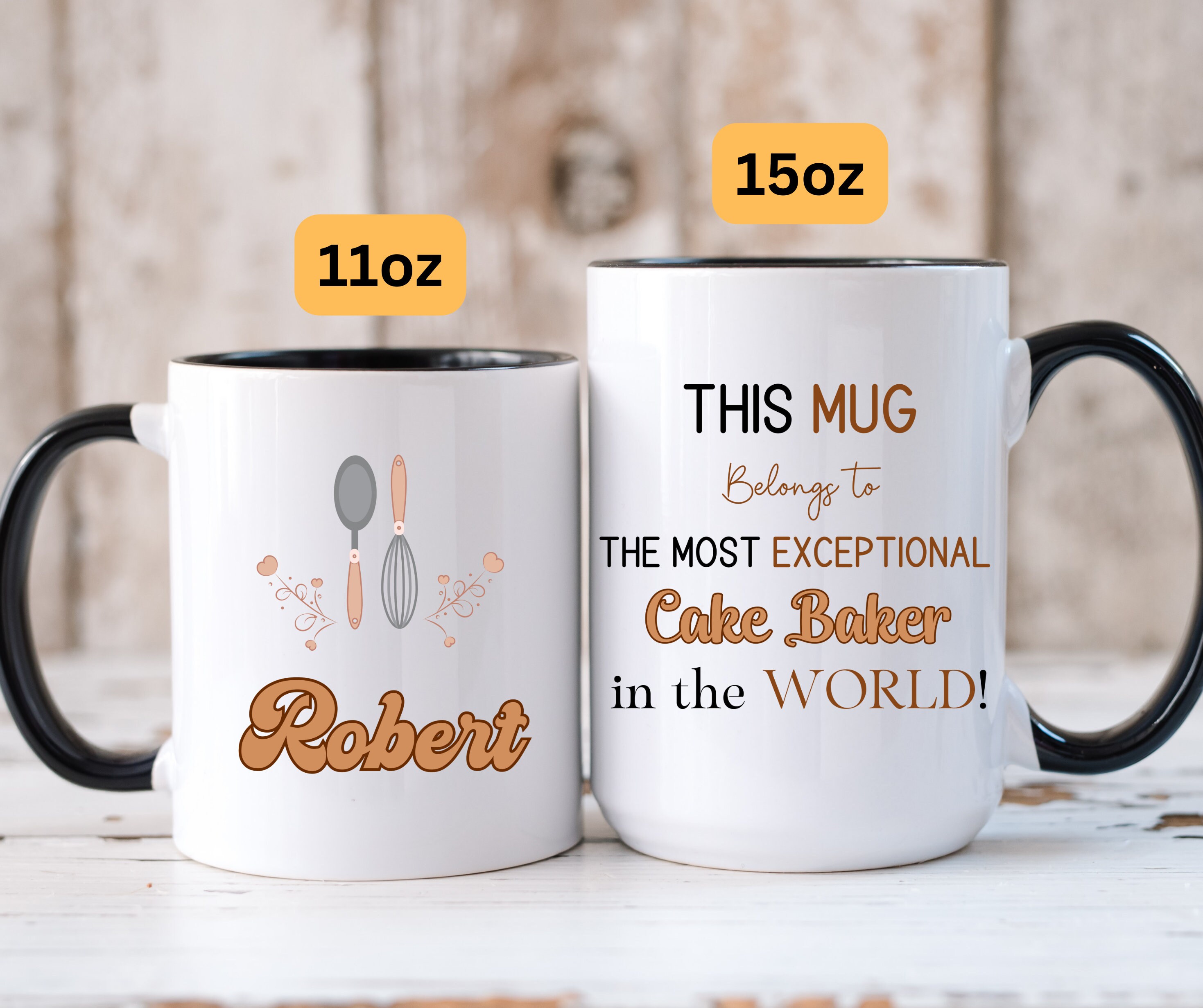 Custom Cake Baker Name Coffee Mug Cake Baker Mug Personalized Gift for ...