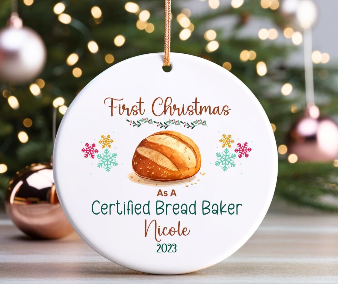 Bread Baker Christmas Personalised Ornament, Bread Ornament, Christmas ...