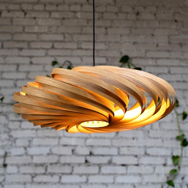 Wooden Hanging Lamp - Etsy