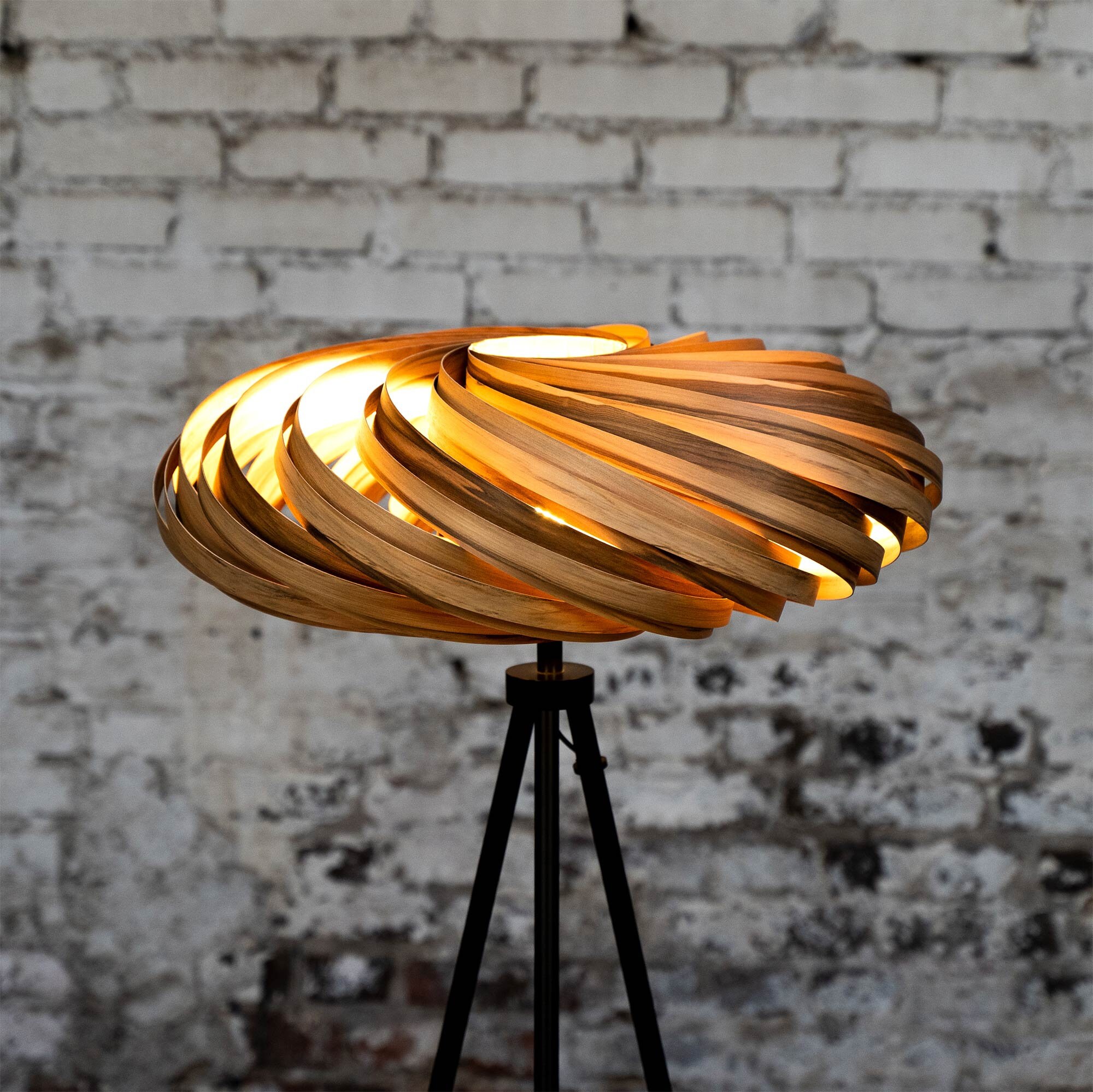 Standing Lamp Made of Satin Walnut Wood Handmade Design Lamp - Etsy