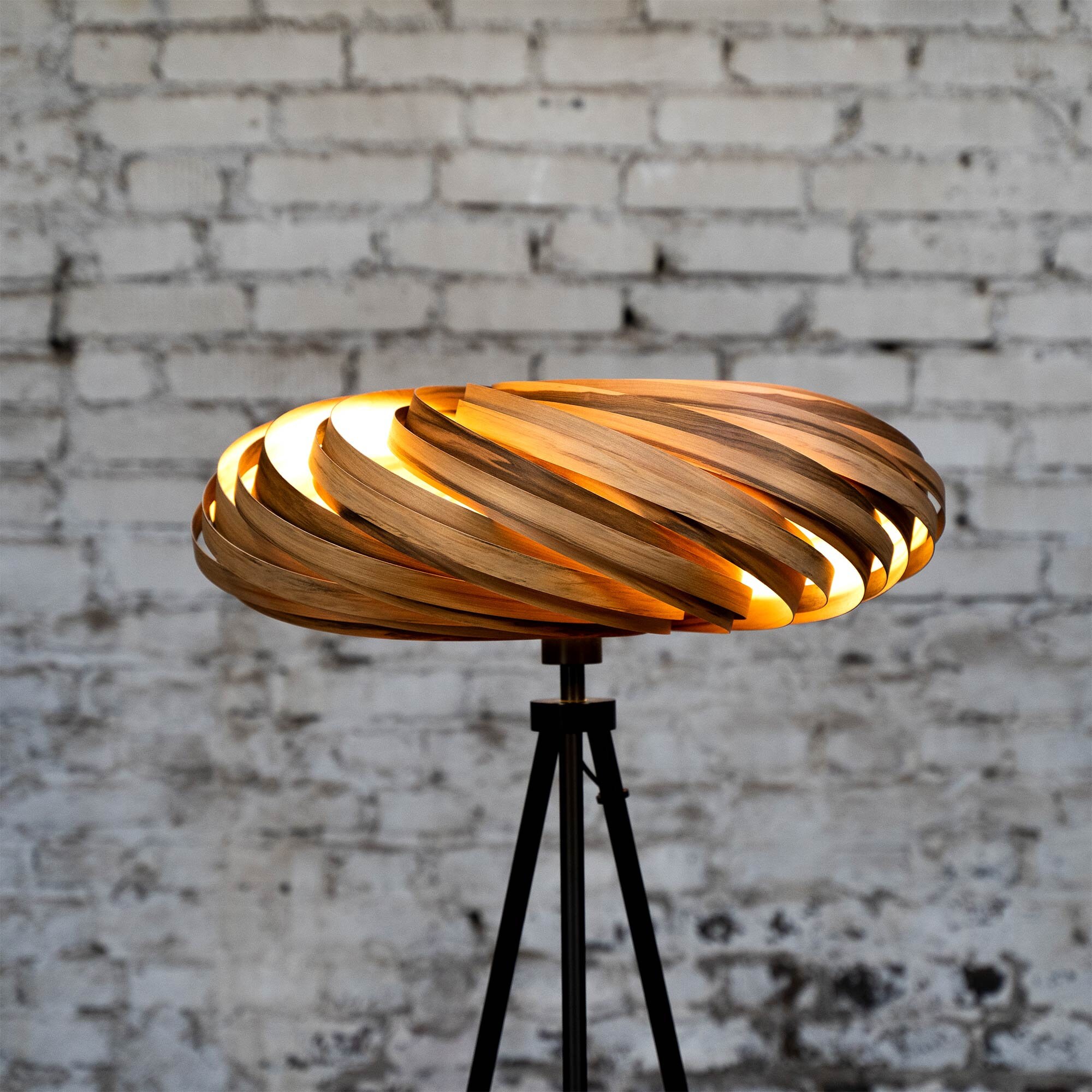 Standing Lamp Made of Satin Walnut Wood Handmade Design Lamp - Etsy